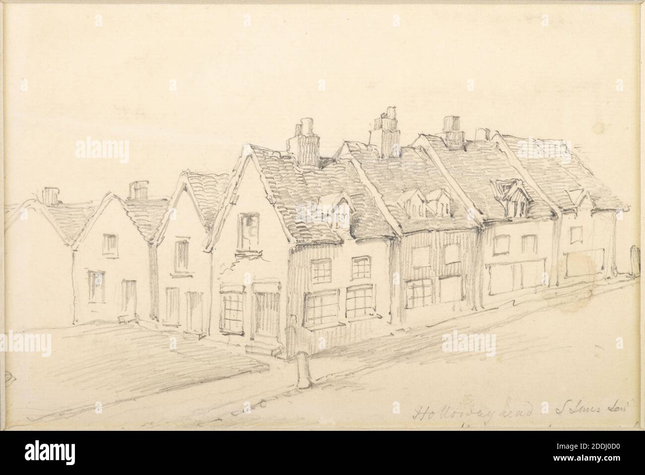 Topographical view of Birmingham, Pencil Drawing Cottages In Holloway ...
