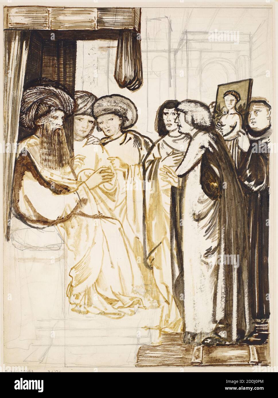 Chaucer's Man of Laws Tale, Design, 1862-1864 Artist: Edward Burne ...