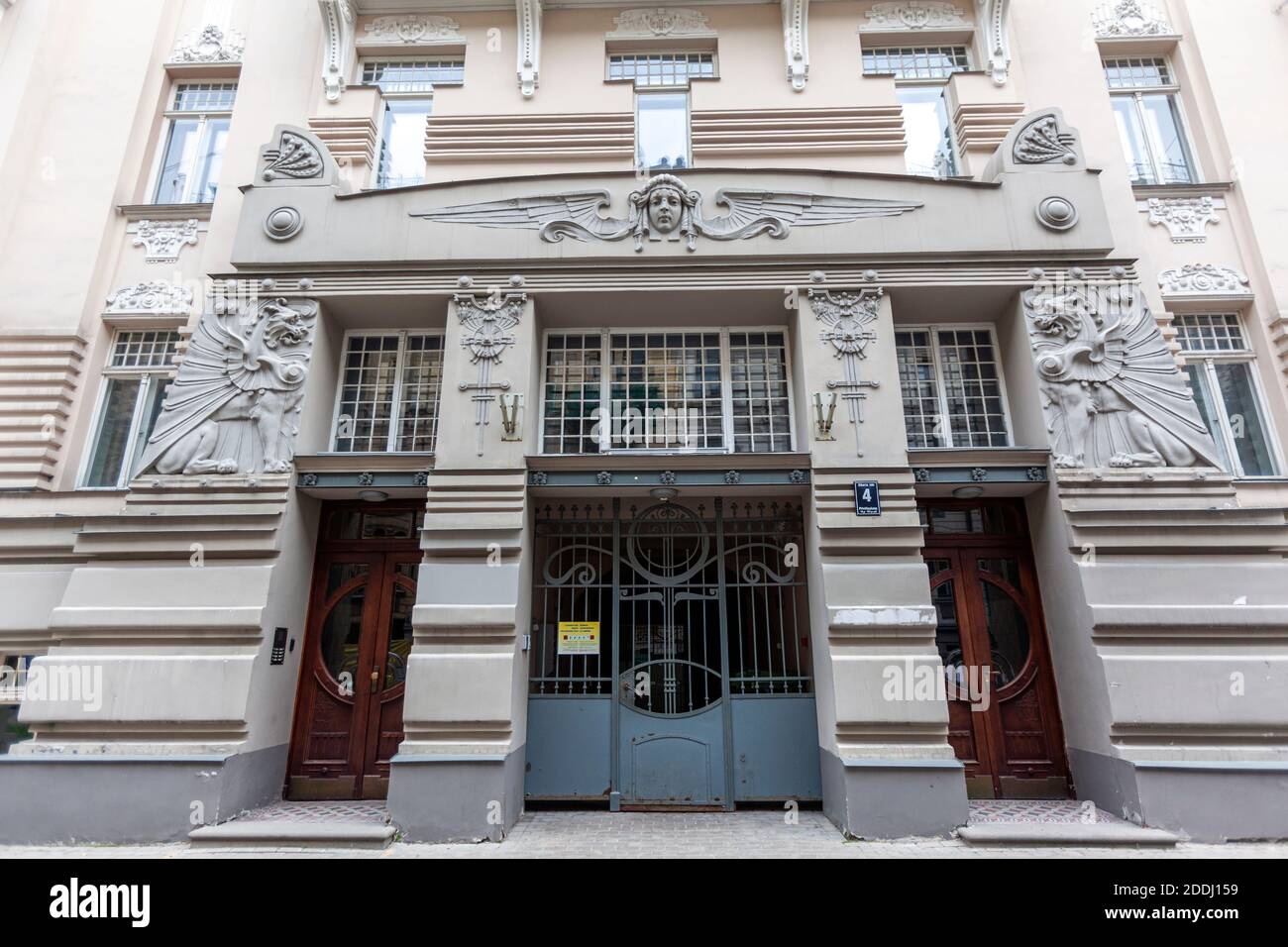 Entrance to Alberta iela 4 - living house by Mikhail Eisenstein, Riga ...