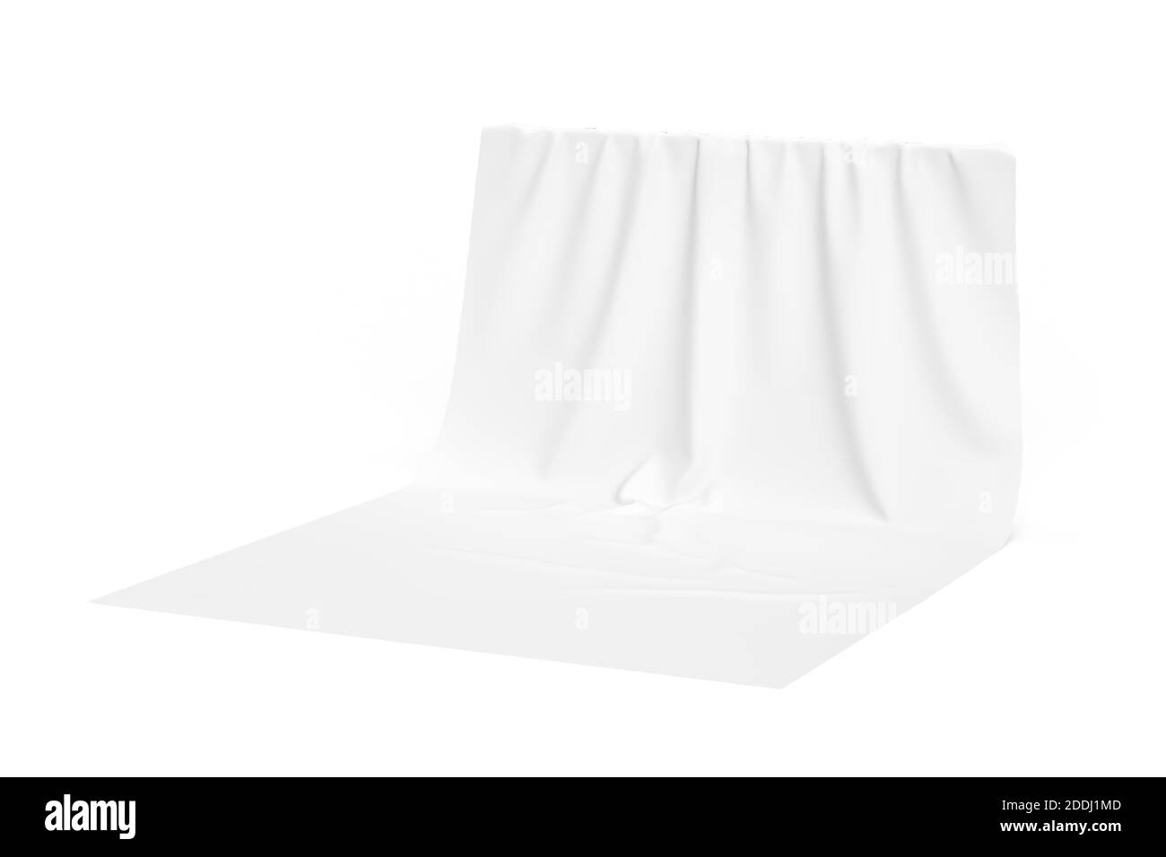 Fabric background mockup isolated on white background - 3d render Stock ...