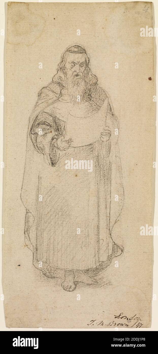 Wycliffe Reading his Translation of the Bible, Study of Wycliffe, 1847 ...