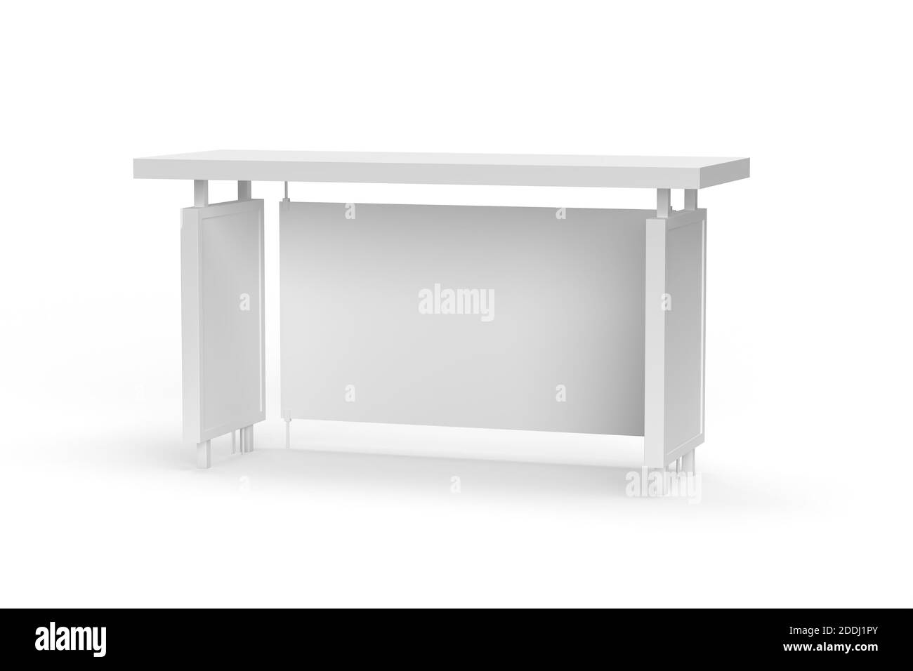 Bus stop mockup isolated on white background - 3D render Stock Photo ...