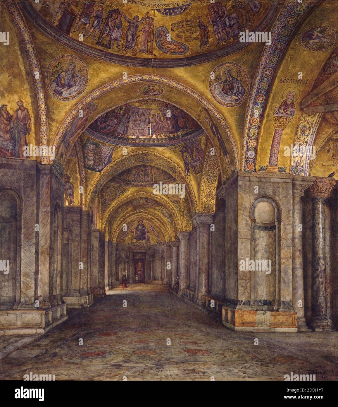 Venice, North Atrium of St Mark's,1907 Thomas Matthews Rooke (d.1942 ...