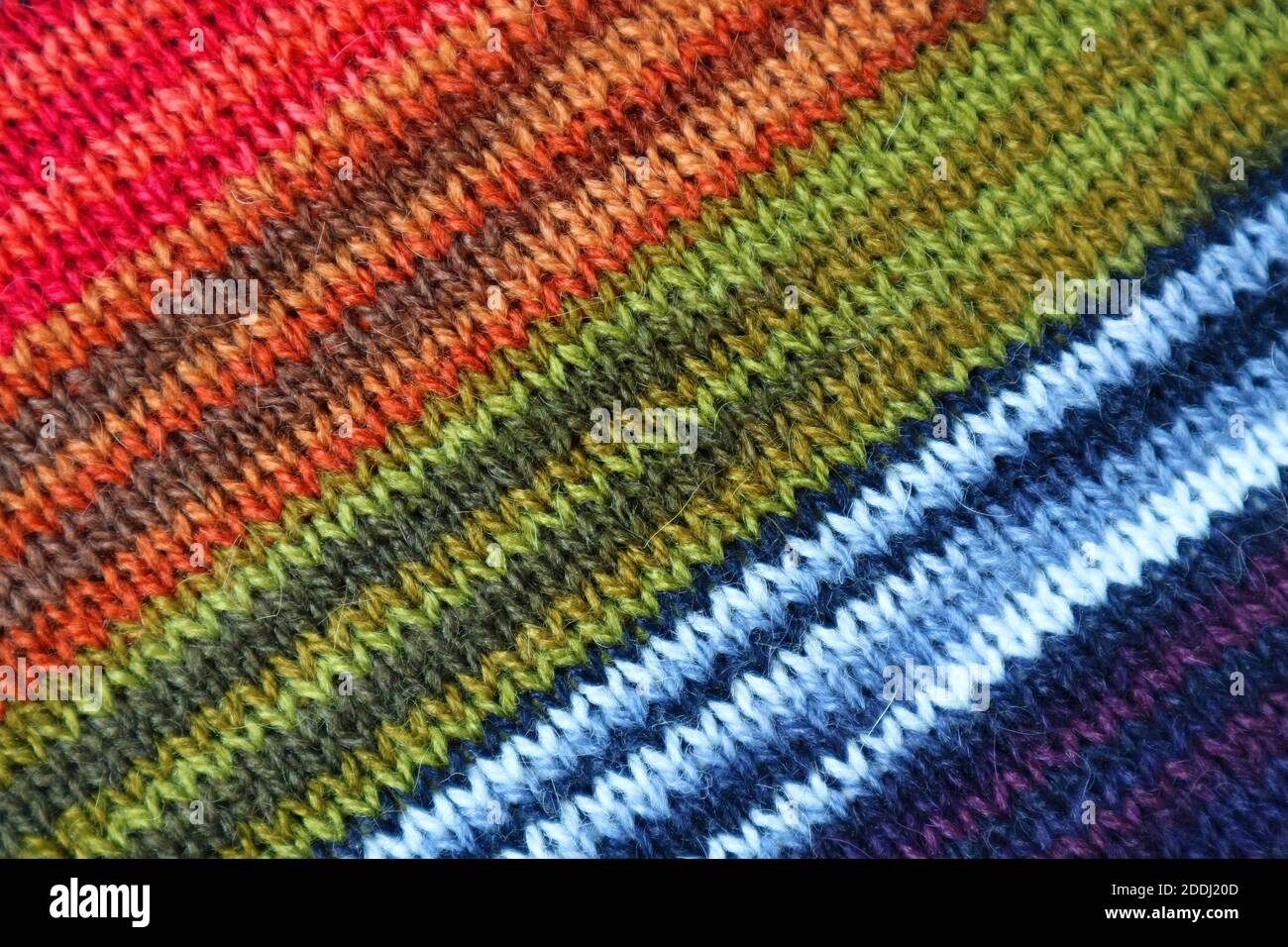 Texture of Colorful Striped Alpaca Knitted Wool Fabric in Diagonal ...