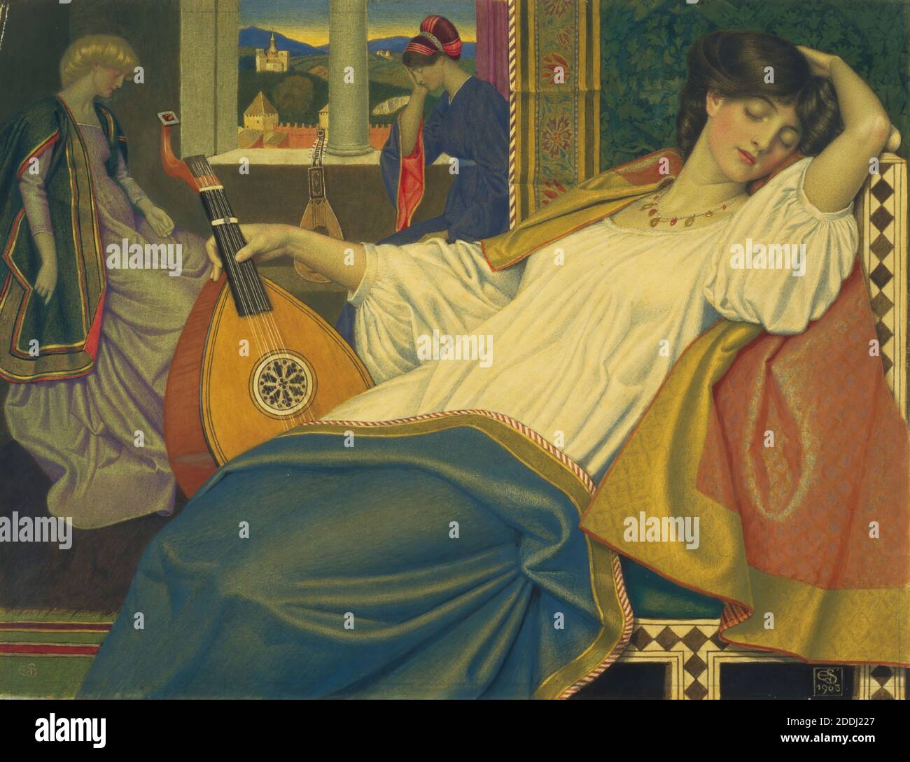 The Sleeping Beauty, 1903 by Joseph Edward Southall Stock Photo - Alamy