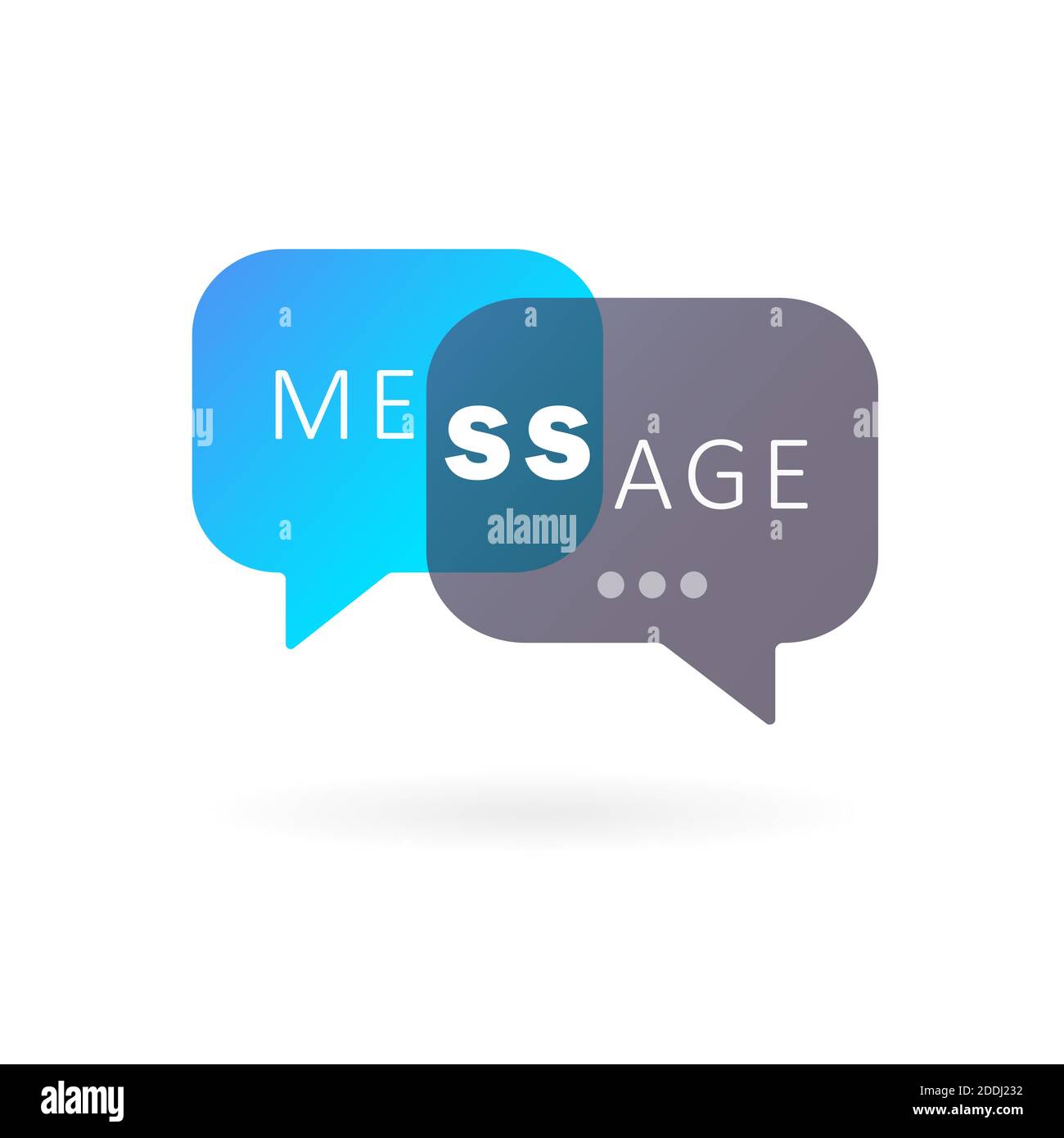 Message icon in flat design. Conversation sign. Chat. Vector on ...