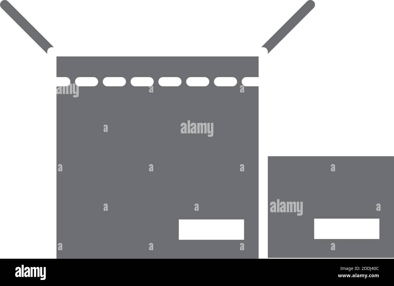 shopping commerce delivery cargo boxes in silhouette style icon vector ...