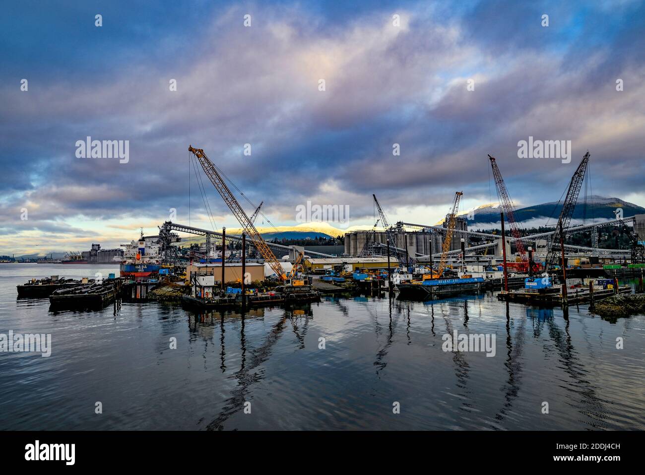 Vancouver Pile Driving dock, North Vancouver, British Columbia, Canada ...