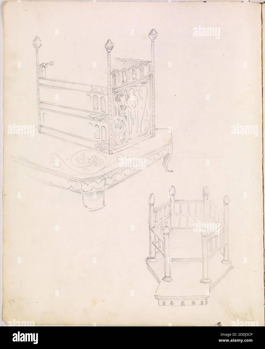 Sketchbook of Byzantine and Romanesque Decoration, 1887-1894 Studies of ...