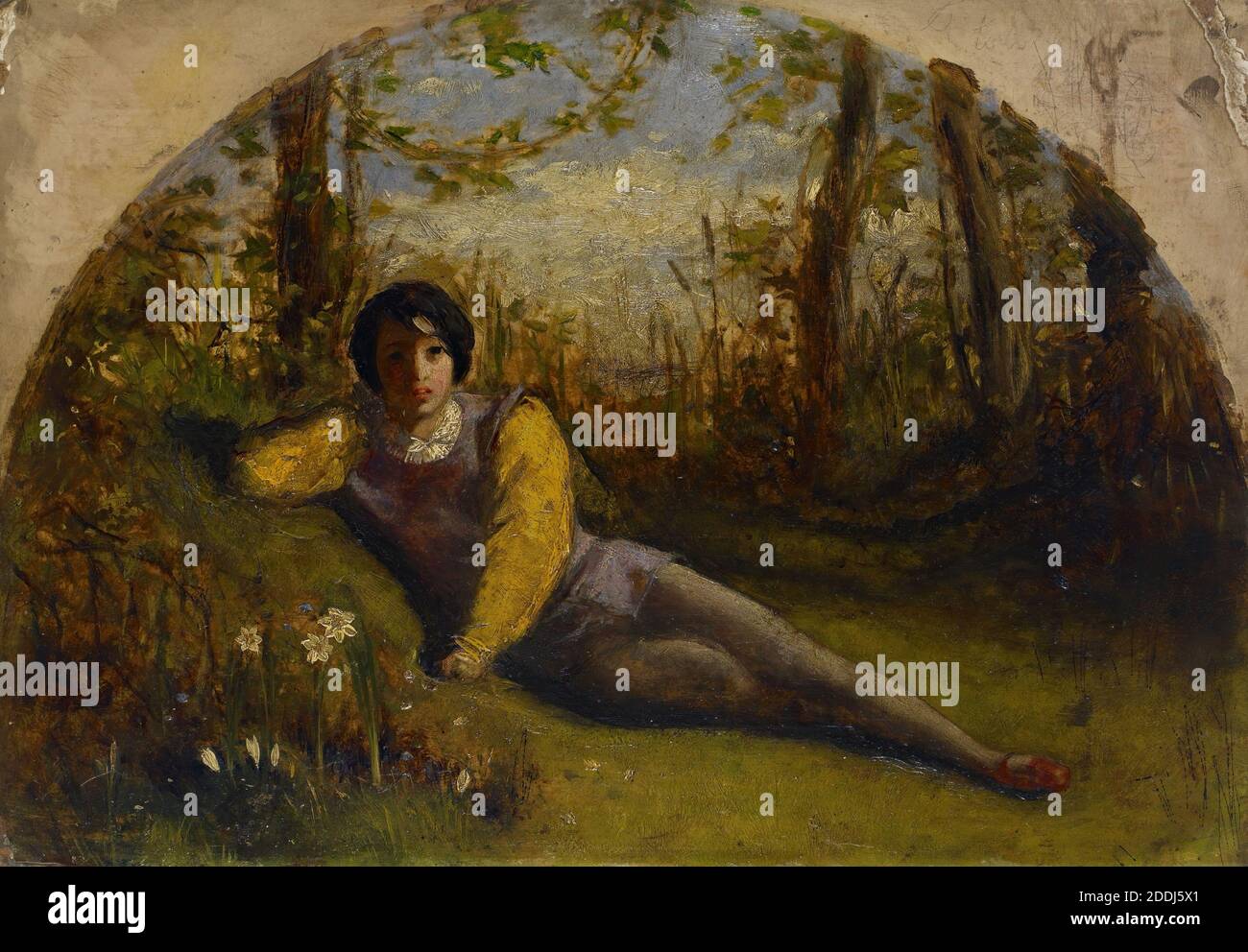 The Young Poet, Oil Study, 1849 By Arthur Hughes, Oil Painting, Pre ...
