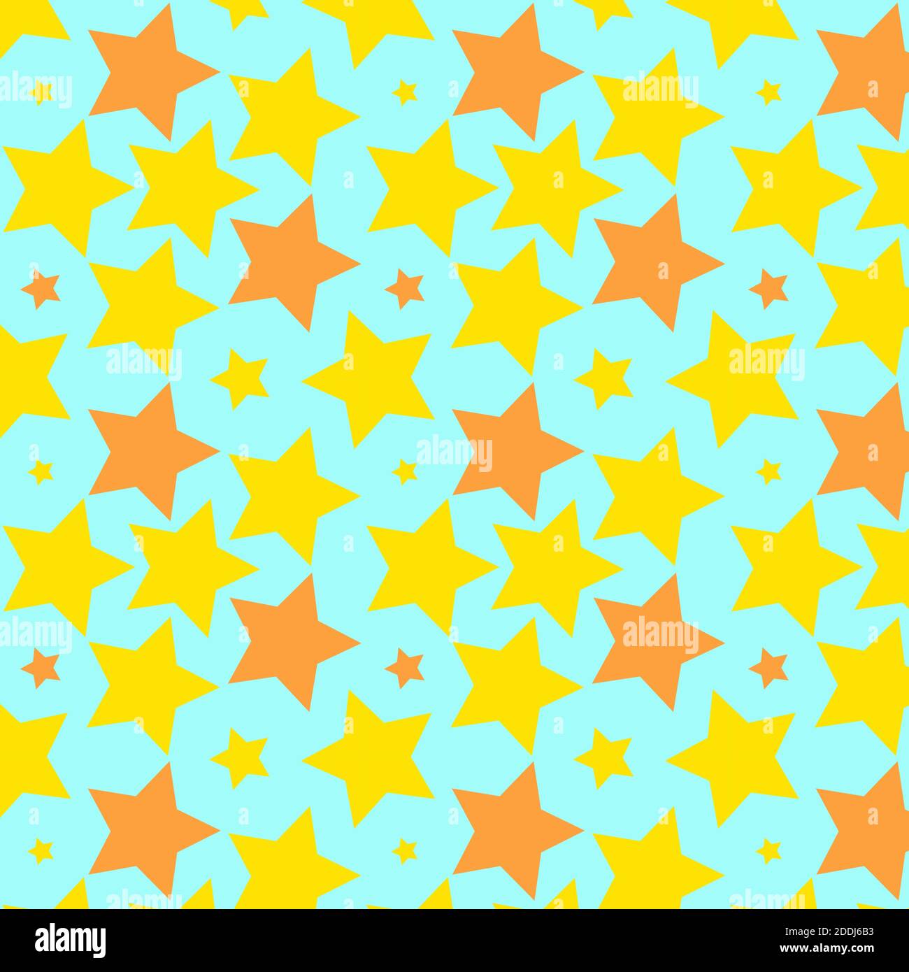 Colorful Seamless Star Pattern on blue. Endless vector texture can be ...