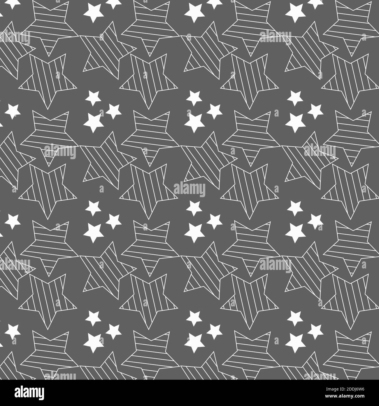 Gray and white Seamless Star Pattern. Endless vector texture can be ...