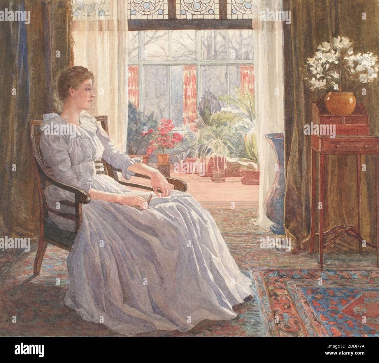 The Sitting Room, 1887 Artist: Myra Louisa Bunce (d. 1919) Attributed ...