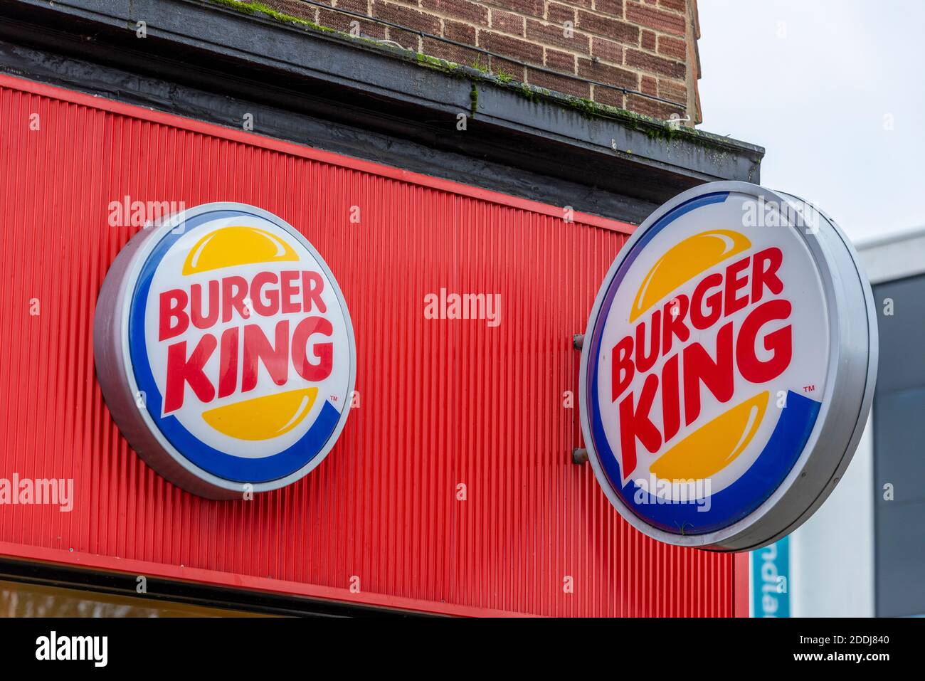 burger king signs Stock Photo - Alamy