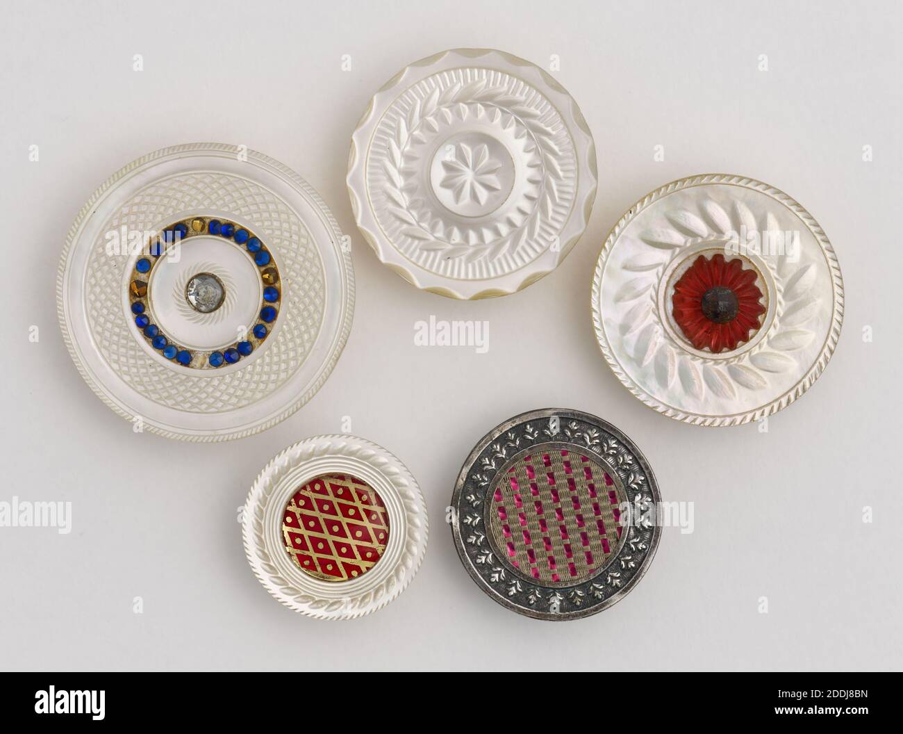Group of 18th and 19th Century buttons made in Birmingham, Mother-of ...