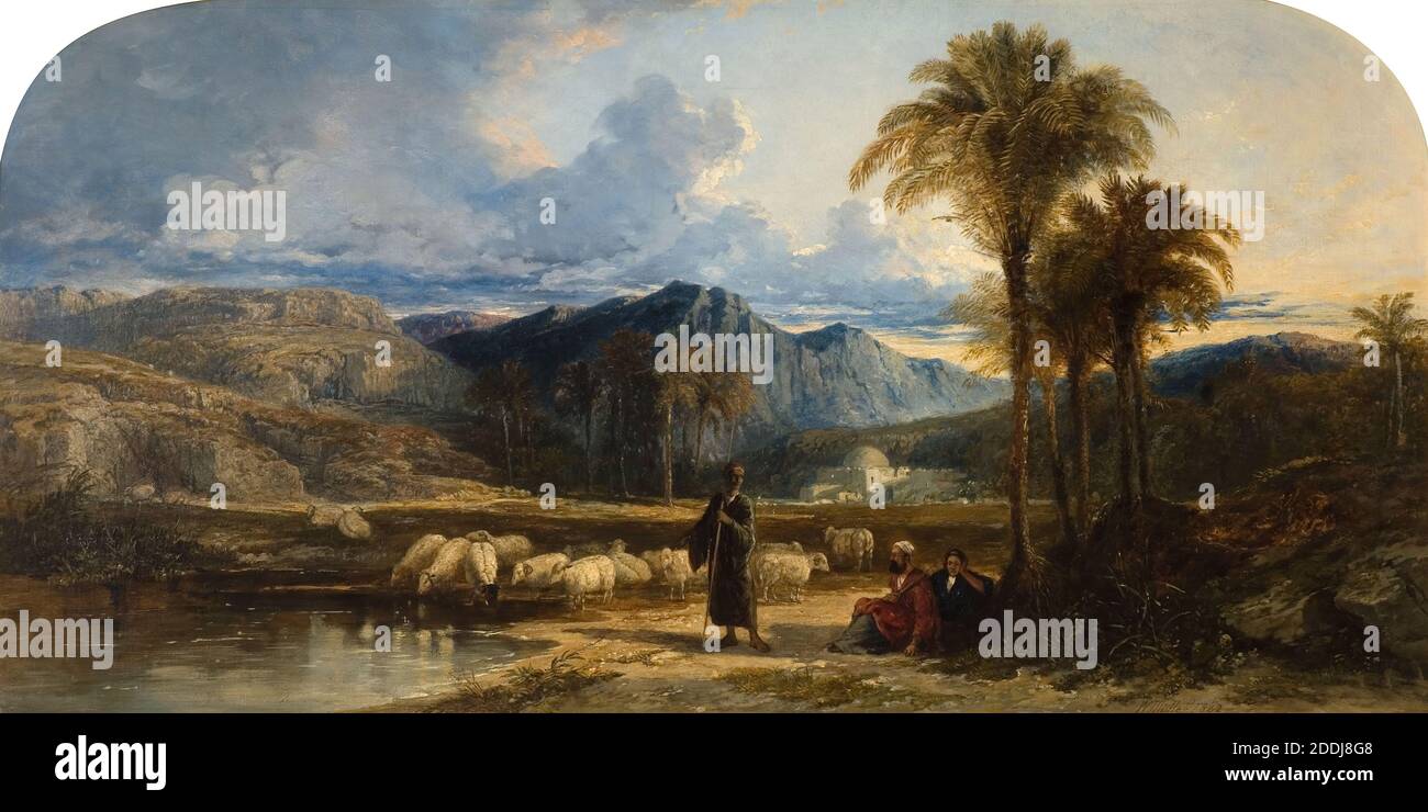 Arab Shepherds, 1842 By William James Muller, Landscape, Oil Painting ...