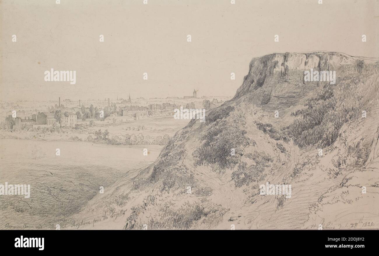 Birmingham and the Old Asylum from the Lozells, 1826 By: Henry Harris ...