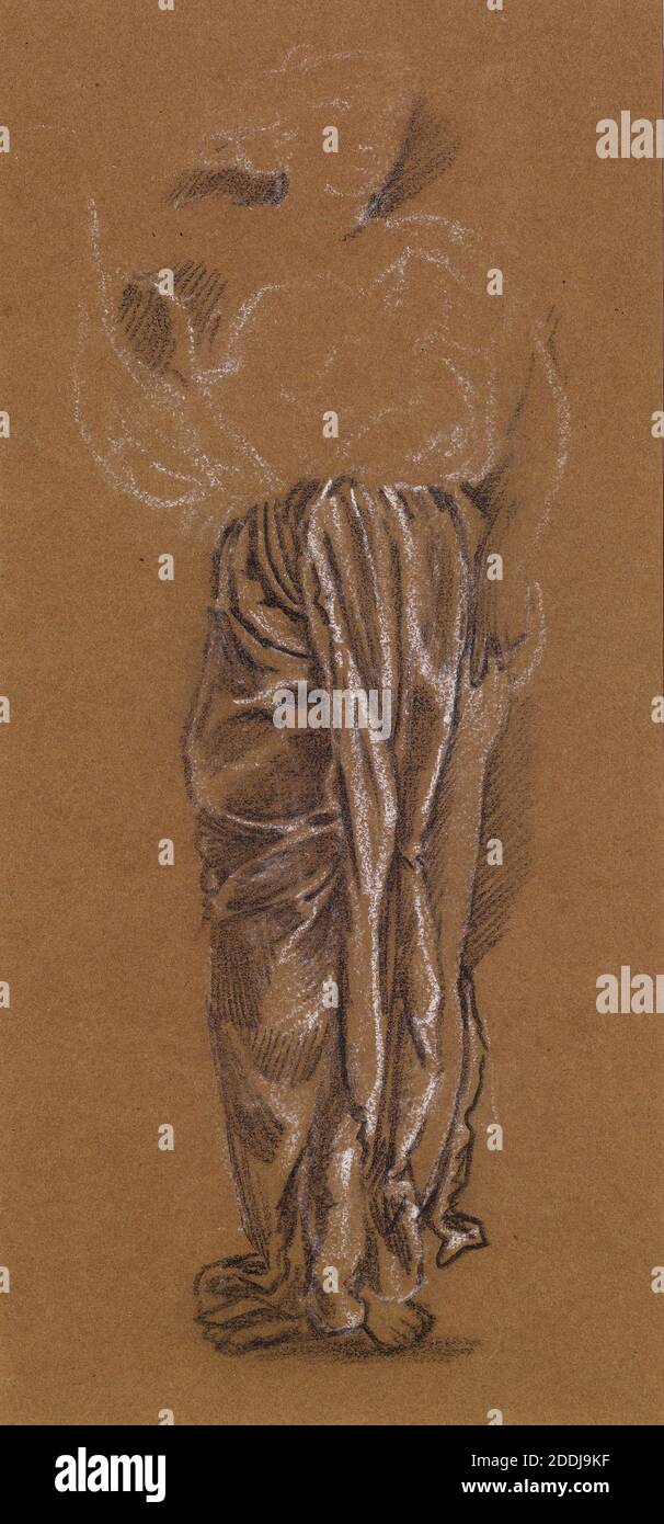 Female, Drapery Study for Lower Half of Figure, 1865-1866 Artist: Sir ...