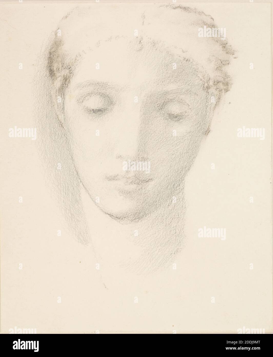 Female, Head Study of Agnes Macdonald, 1864-1865 Artist: Edward Burne ...