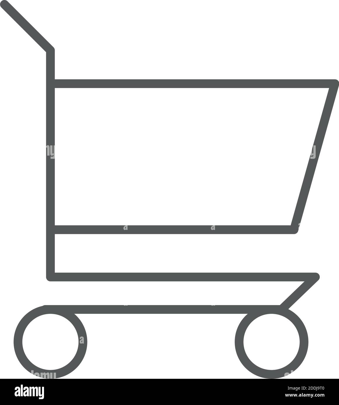 shopping cart commerce pictogram in thin line style vector illustration ...