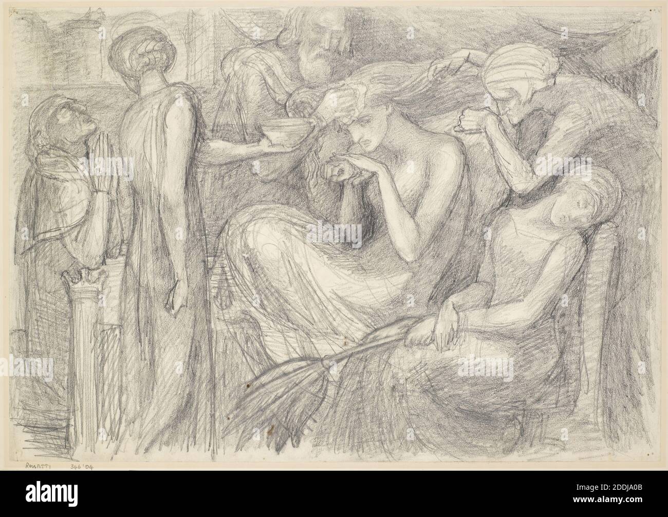 The Death of Lady Macbeth, Compositional Study, 1875 Dante Gabriel ...