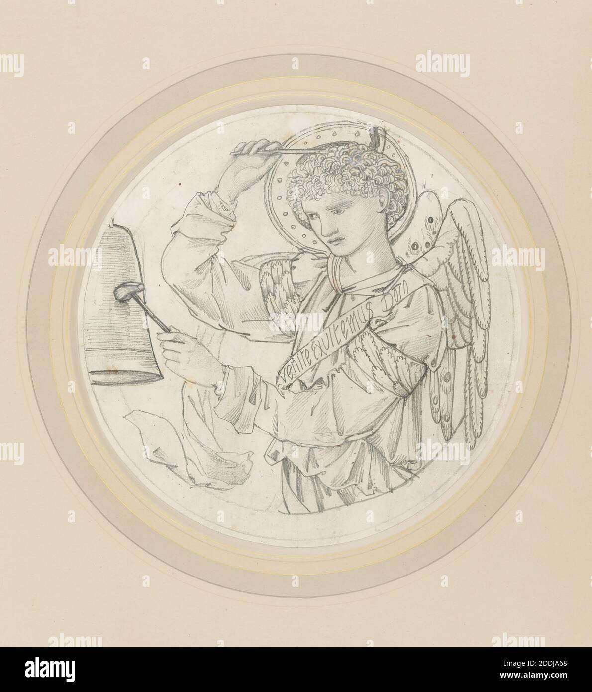 Angel Playing on Bells, 1865 Sir Edward Burne-Jones (d.1898), Design ...