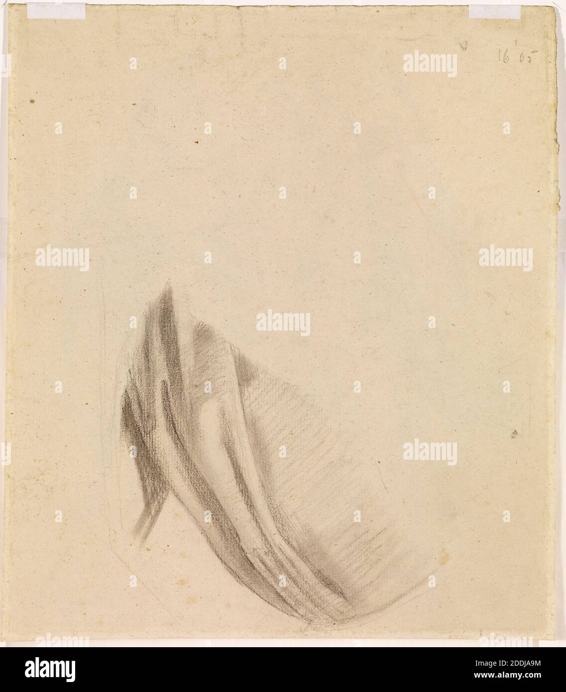 Part of a drapery Study, 1844-45 Recto, Front: The Spirit of Justice ...