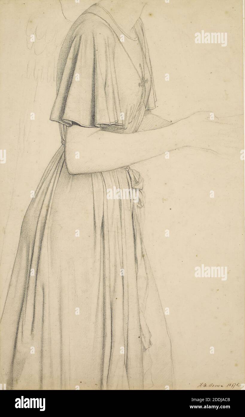 Oure Ladye of Saturday Night, Drapery Study for Angel Holding a Bowl of ...
