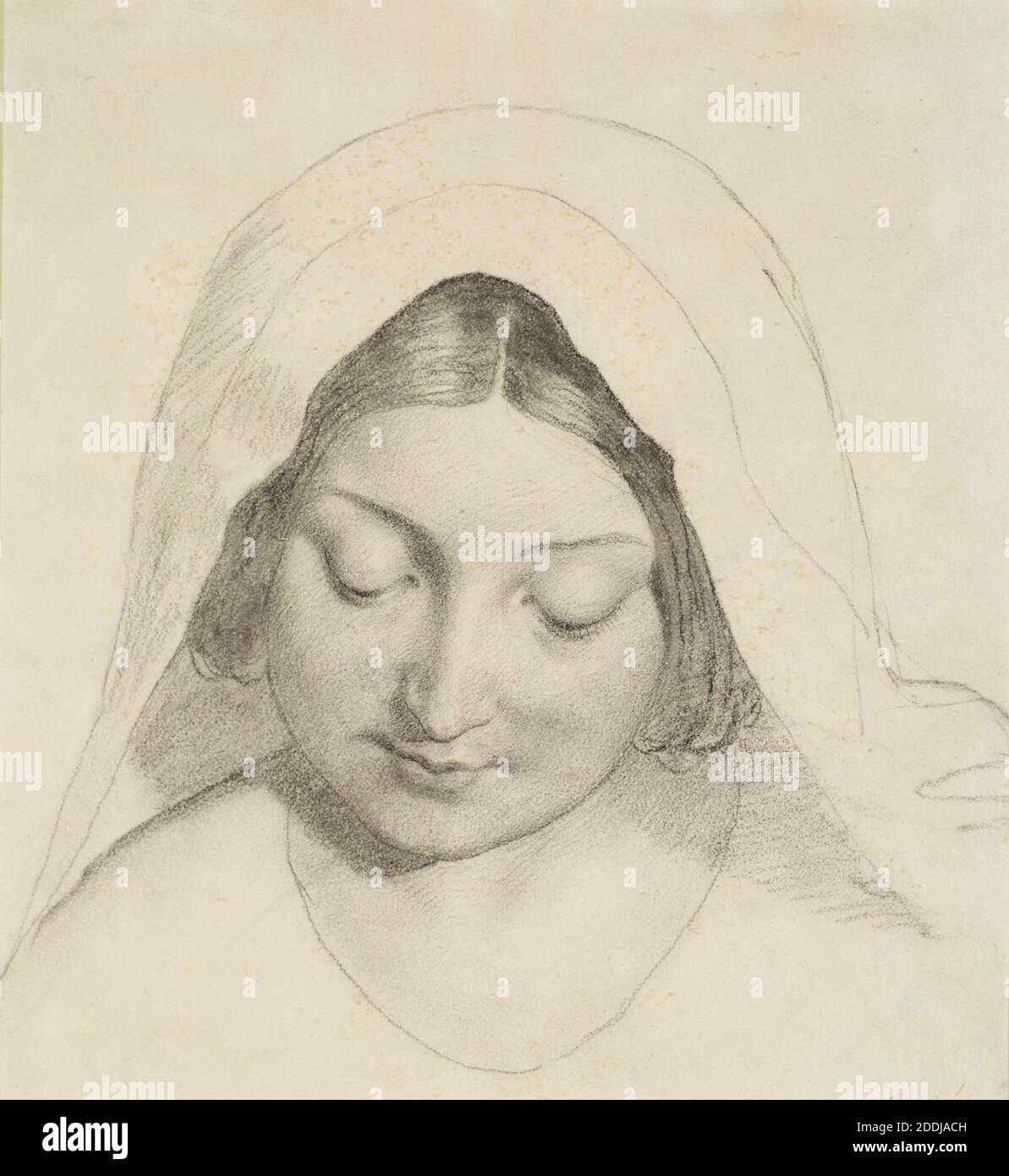 Oure Ladye of Saturday Night, Study for Head of the Madonna, 1847 Ford ...