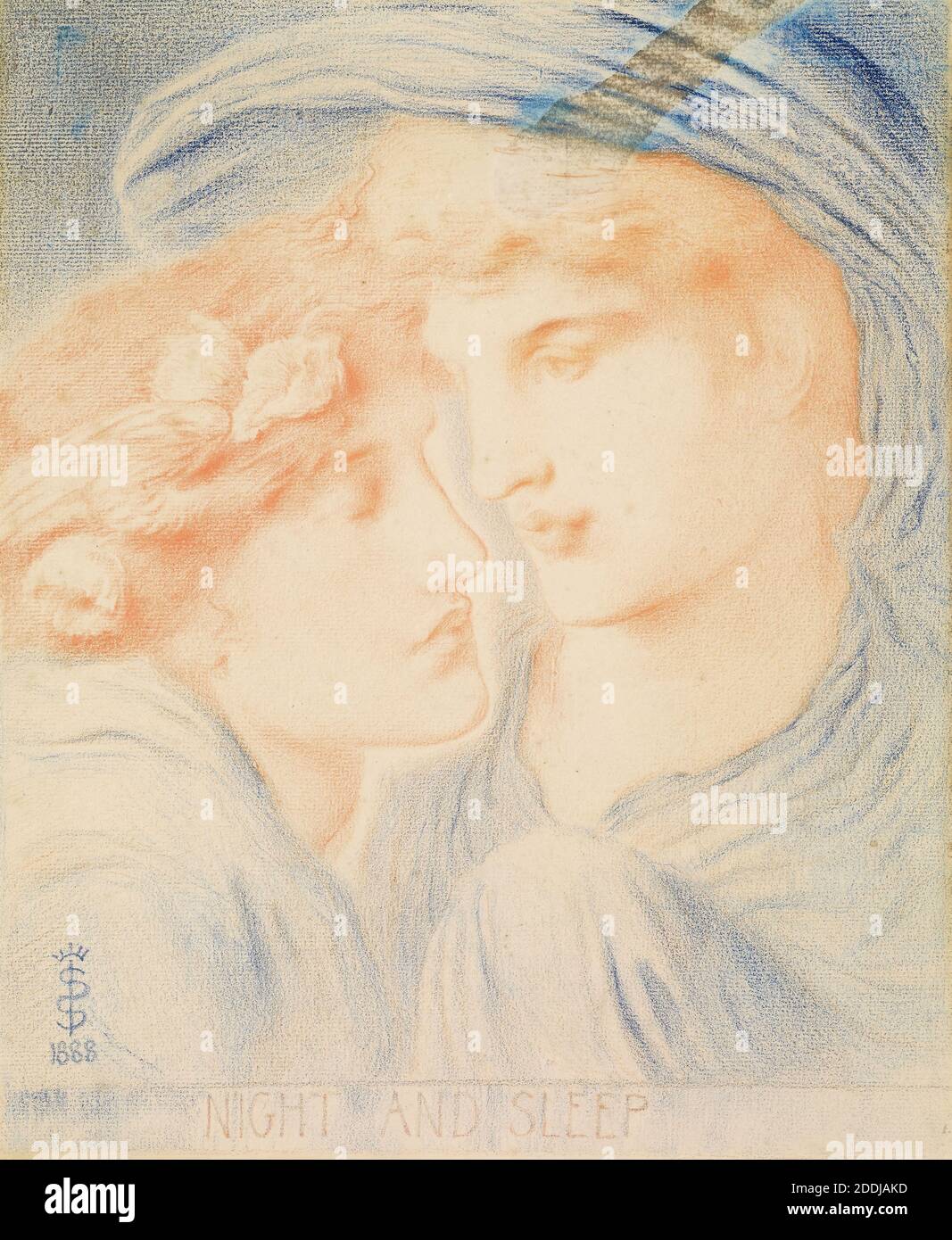 Night and Sleep, 1888 Artist: Simeon Solomon, Sleeping, Art Movement ...