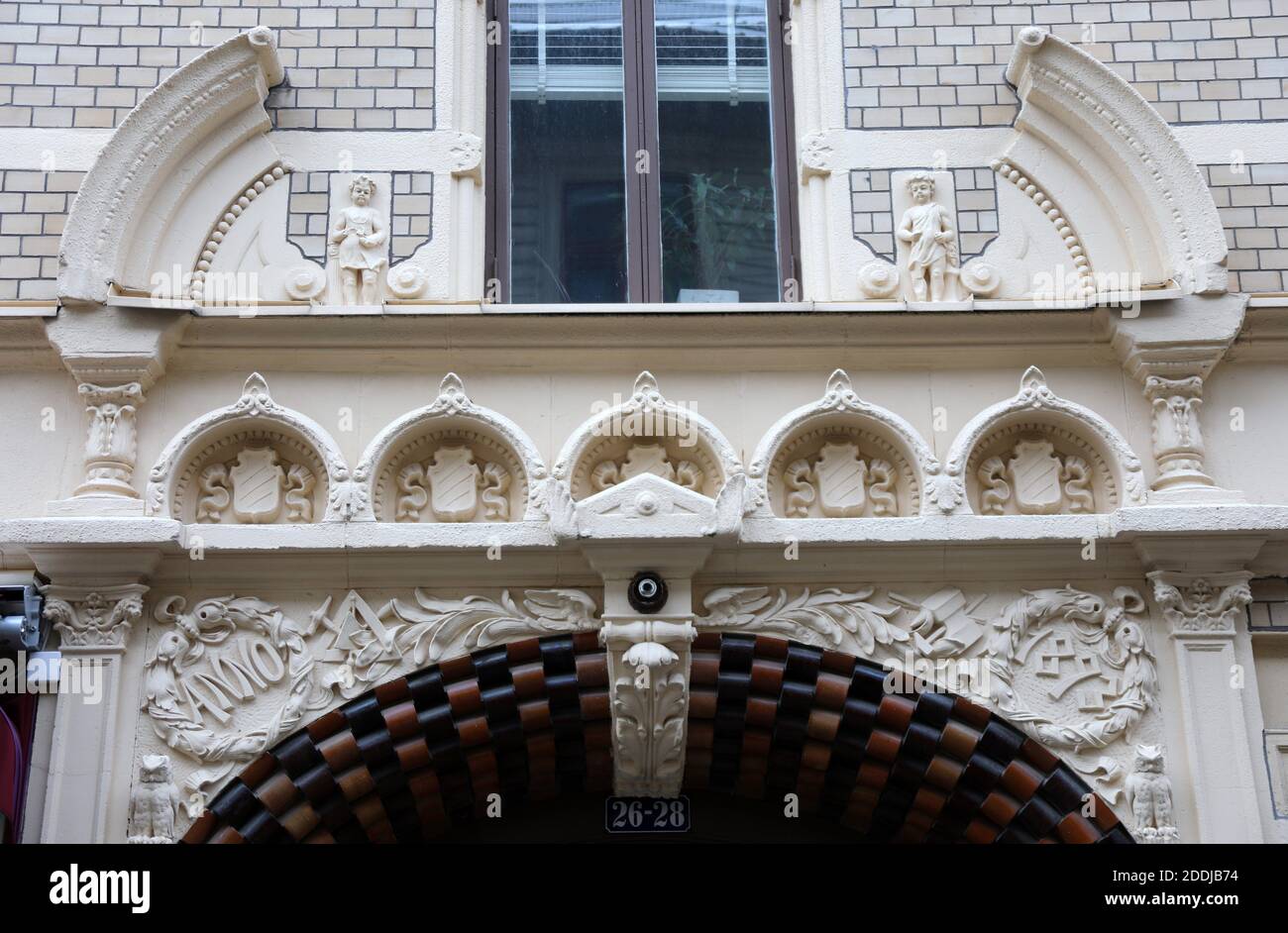 1893 dated building at Haga Nygata in Gothenburg Stock Photo - Alamy
