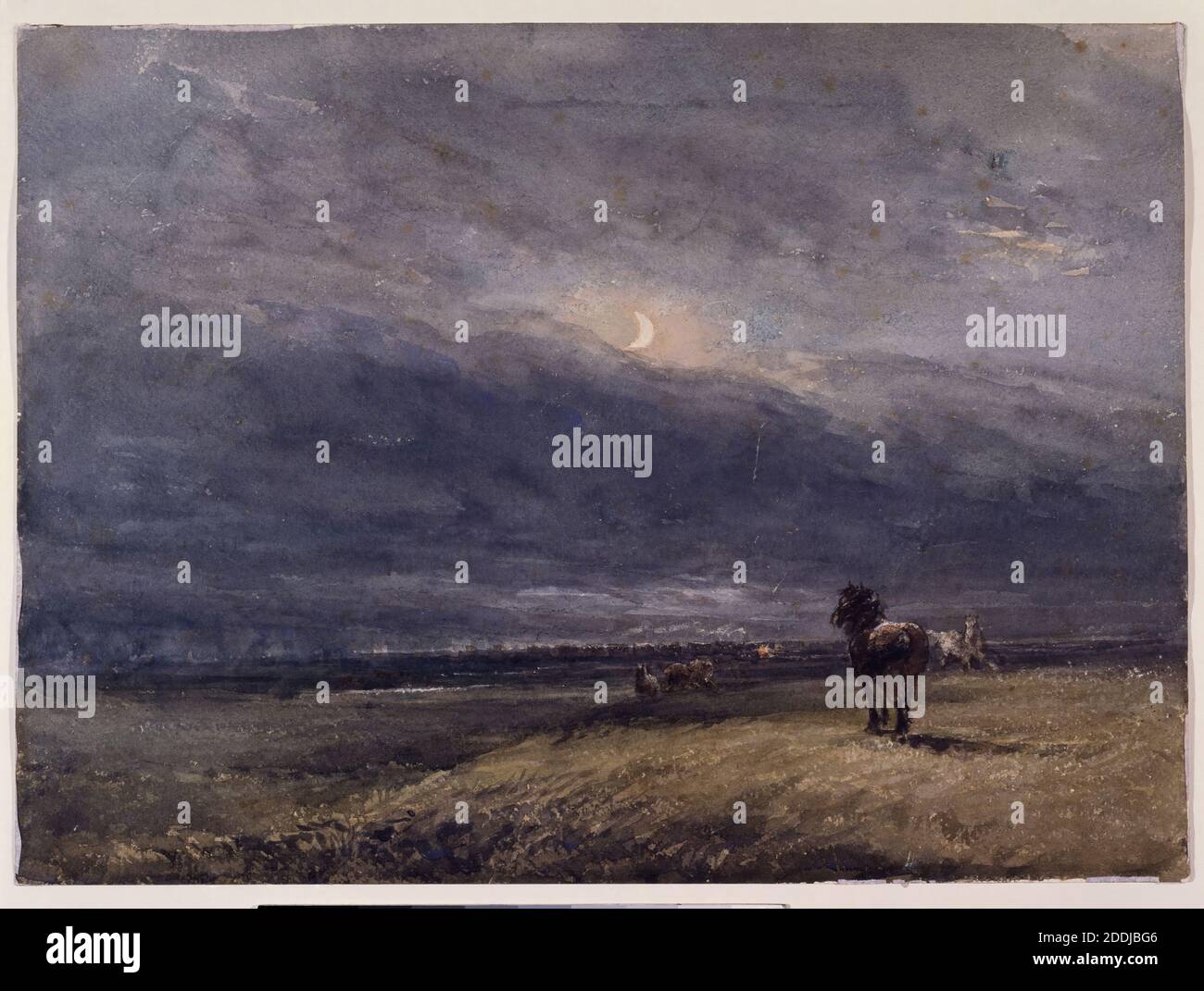 The Night Train, [undated, 19th Century] By: David Cox, Landscape, 19th ...