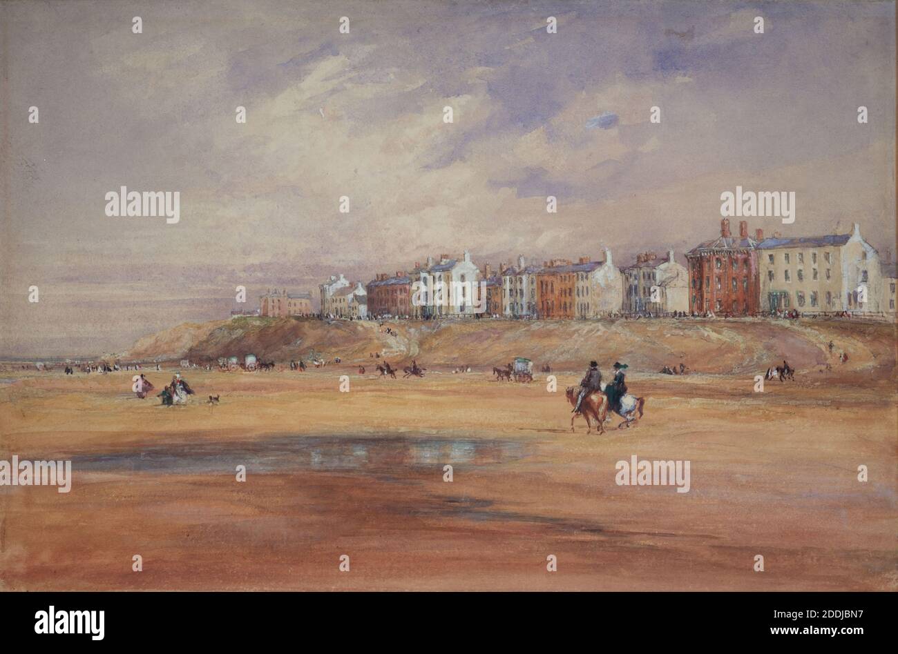Blackpool Beach, 1840 David Cox, Watercolour, Coast, beach, Sand ...