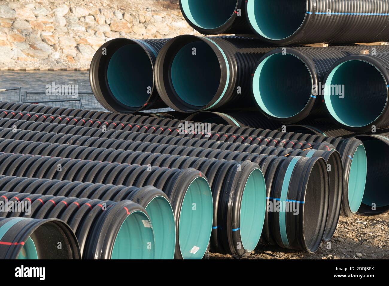 the construction of a drinking water pipeline, water supply system ...