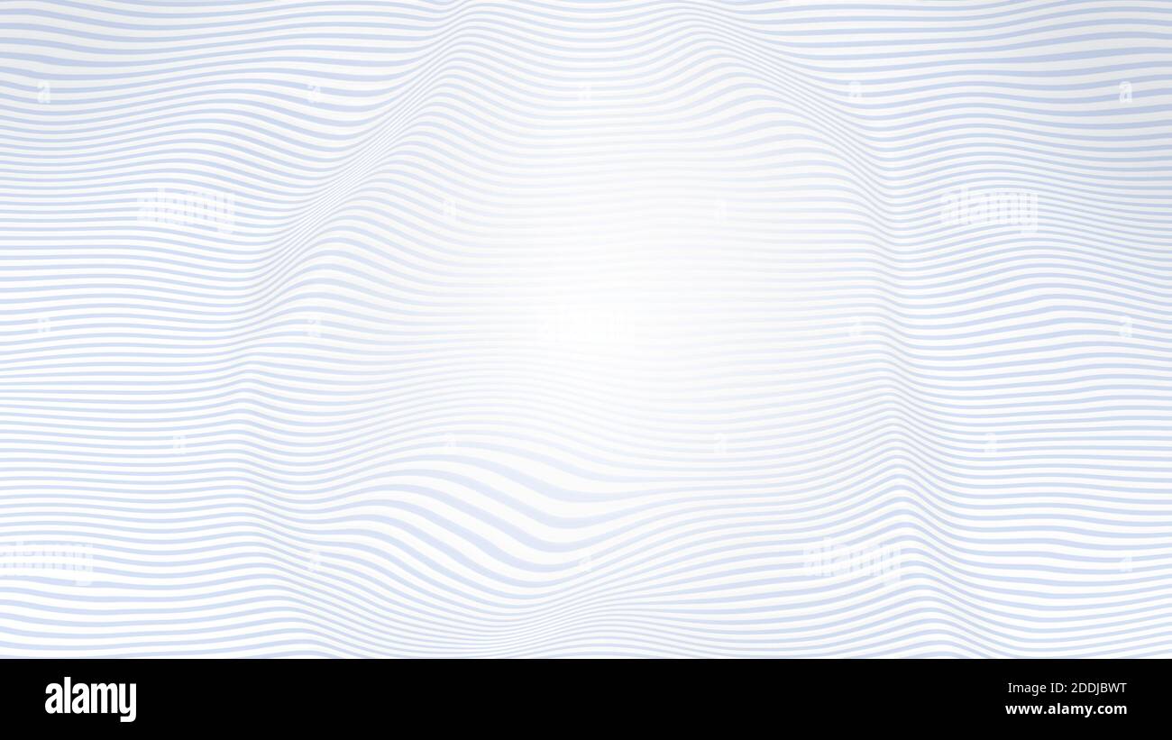 Distorted and wavy light blue horizontal lines on white background. 4K ...