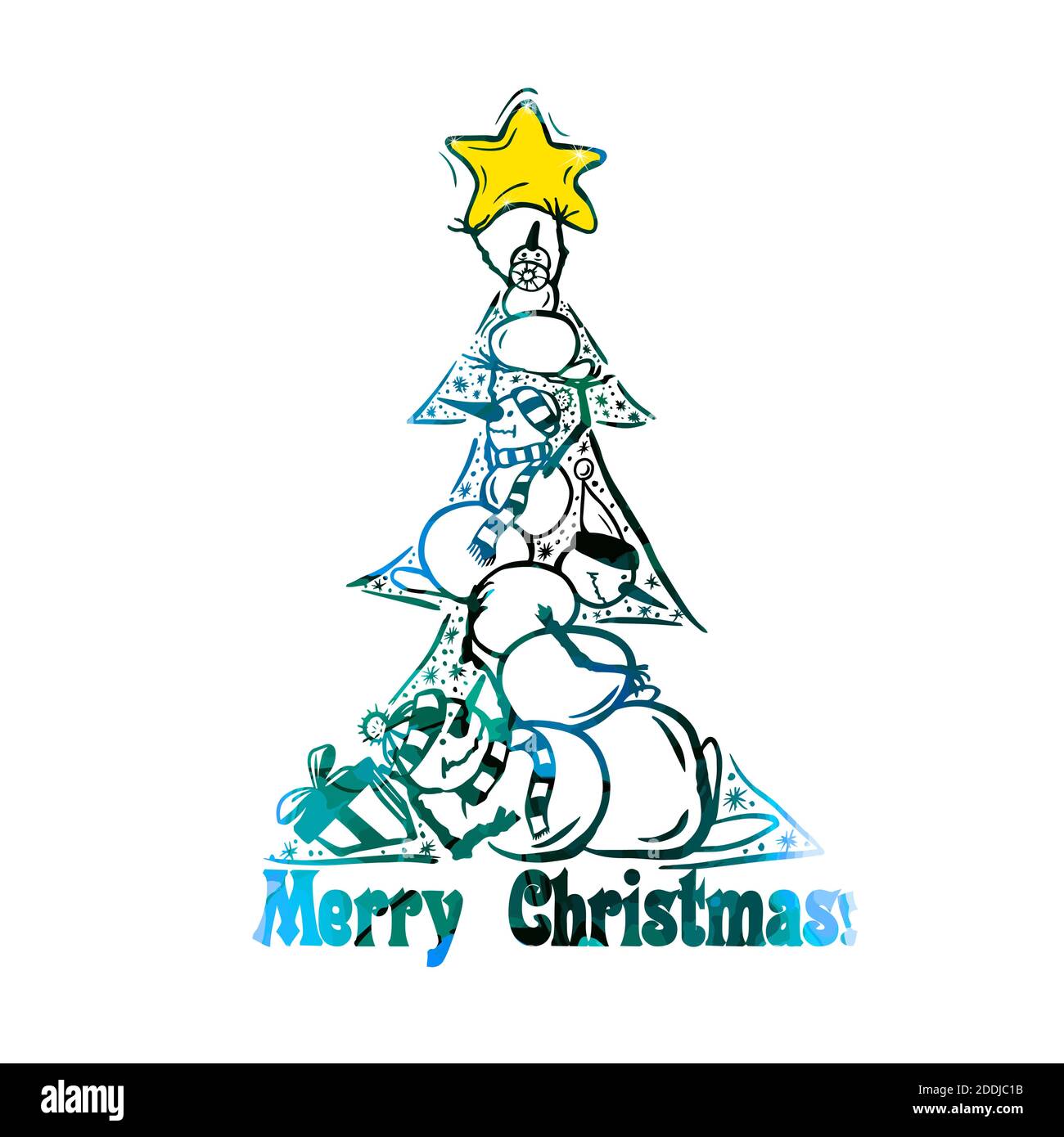 Merry Christmas Card Stock Vector Image And Art Alamy