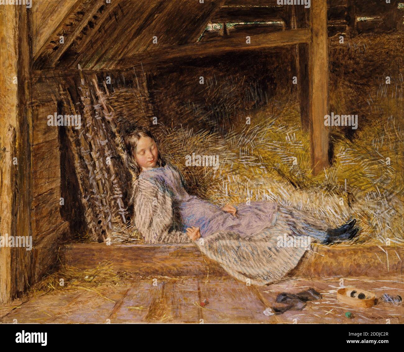 Slumber, 1835-1840 William Henry Hunt, Girl, Sleeping, Watercolour ...