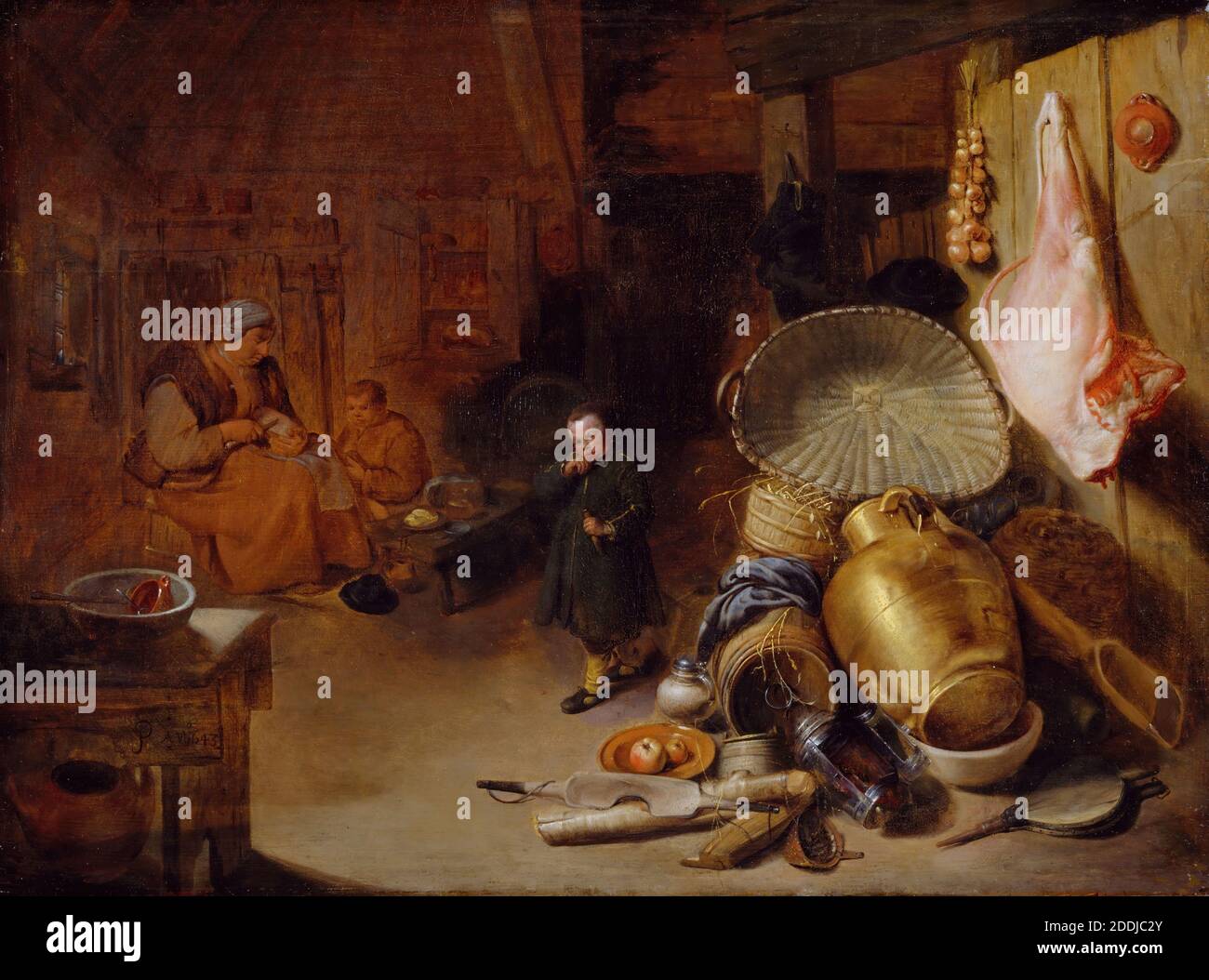 Interior with Figures, 1643 Artist: Pieter Jacobsz Duyfhuysen, Oil ...