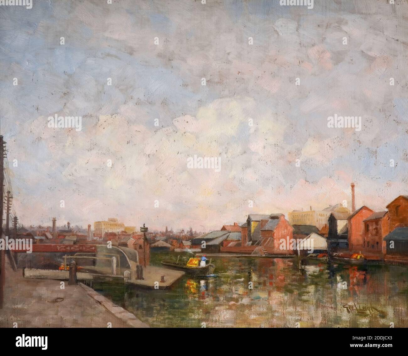 A Birmingham Canal Lock, 1920-30 By George Leonard Leigh (d. 1942 ...