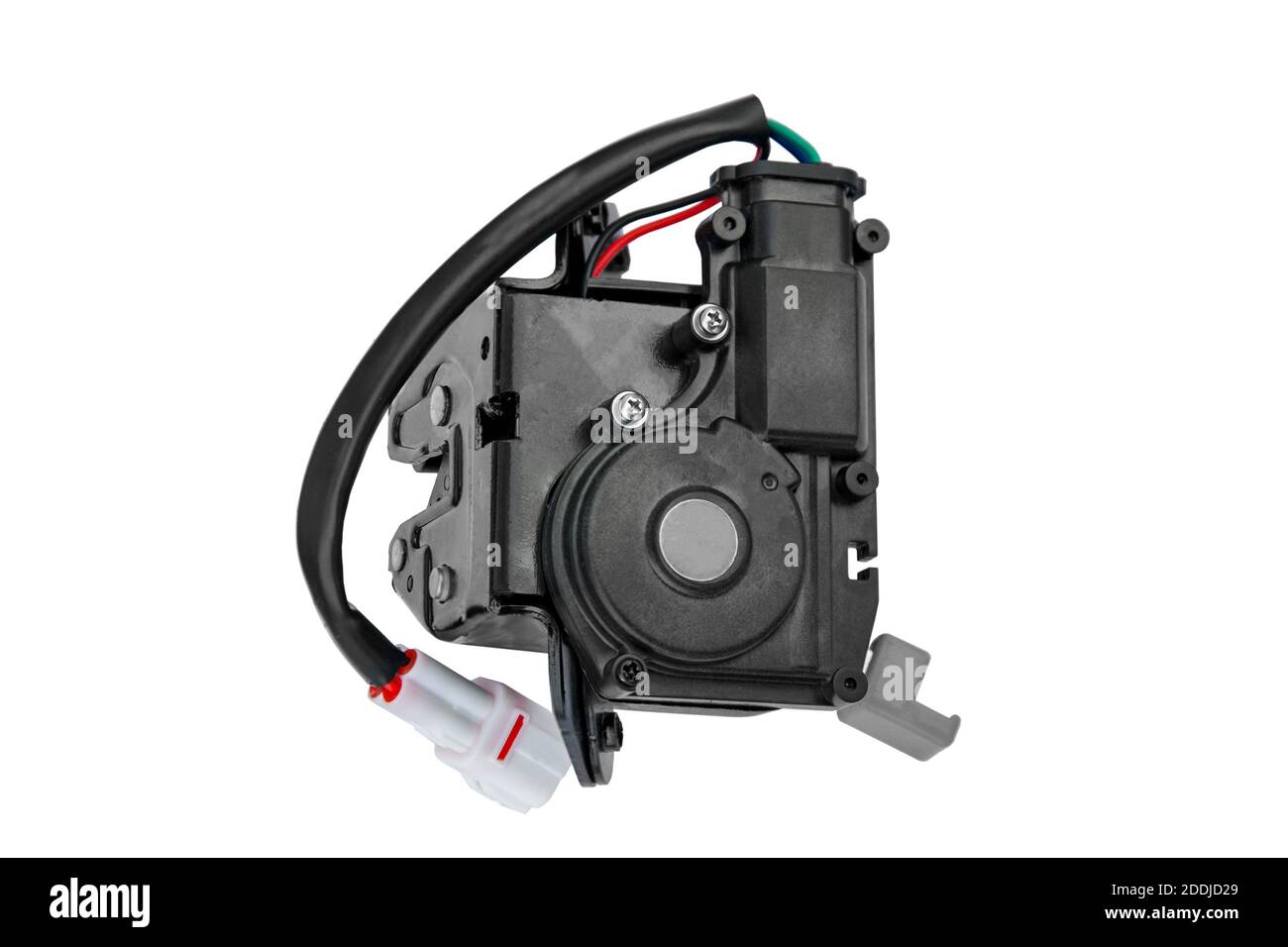 electric car rear door closing mechanism on a white background Stock ...