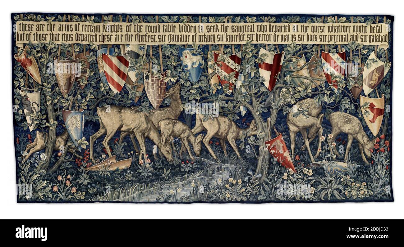 Quest for the Holy Grail Tapestries, Verdure with Deer and Shields ...