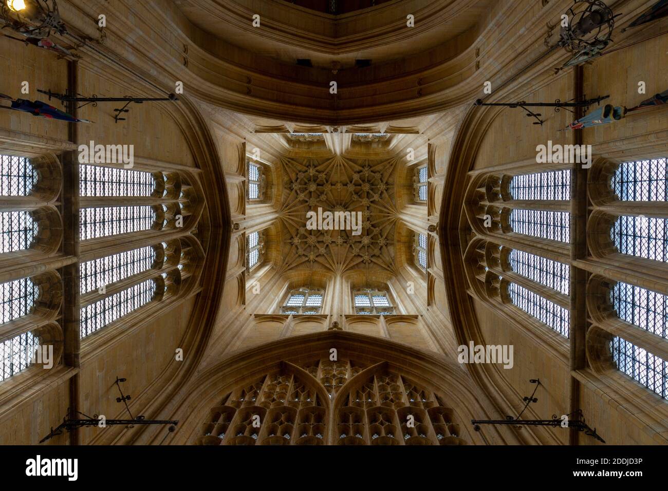 Amazing view up inside the main tower inside St Botolph's Church ...