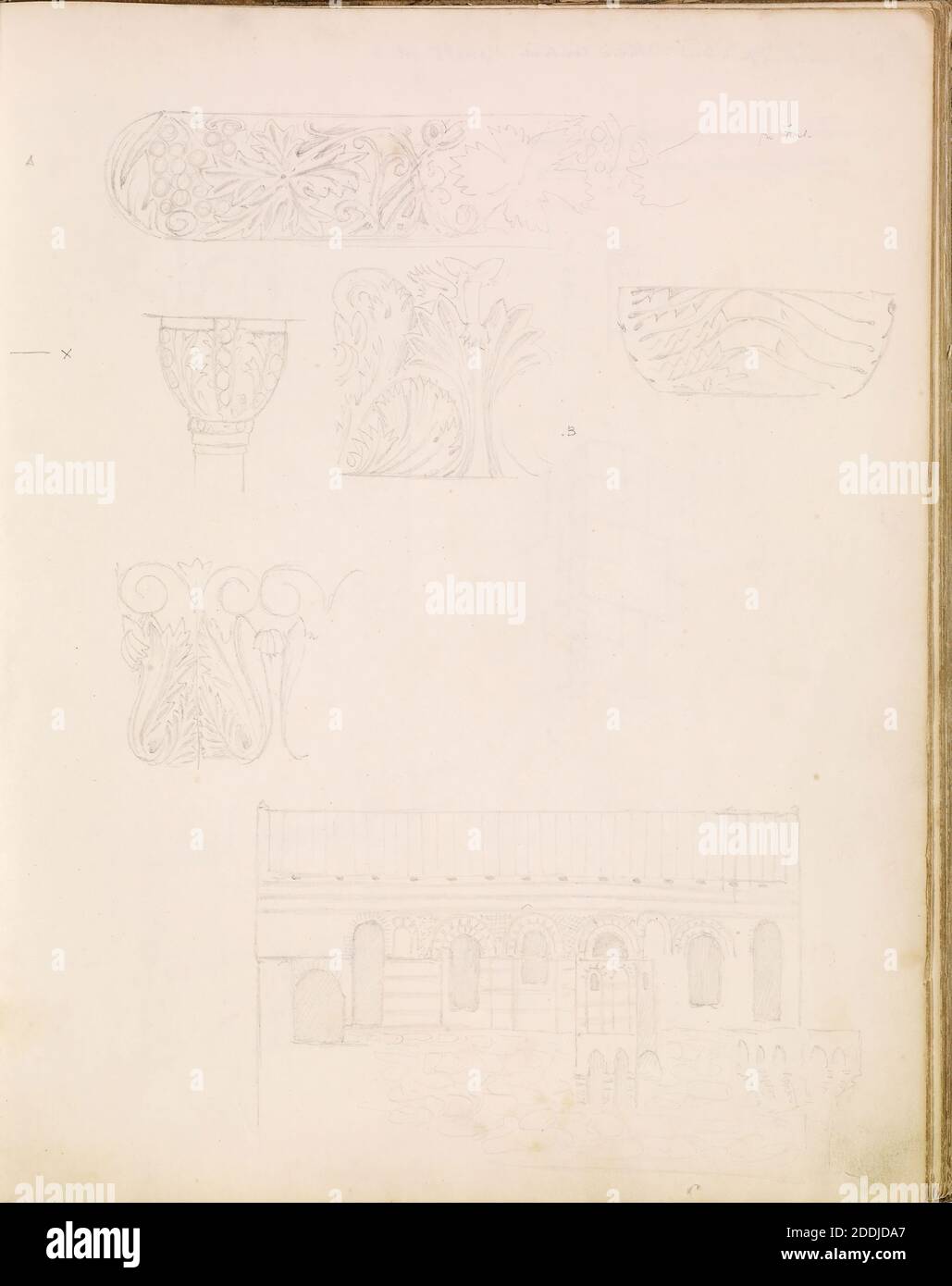 Sketchbook of Byzantine and Romanesque Decoration, 1887-1894 Sketch of ...