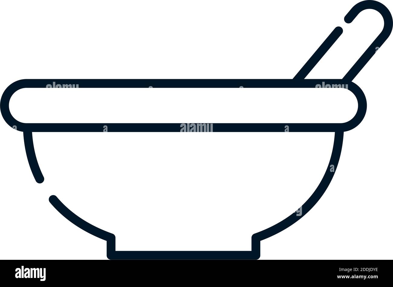 health medical mortar equipment laboratory vector illustration line ...