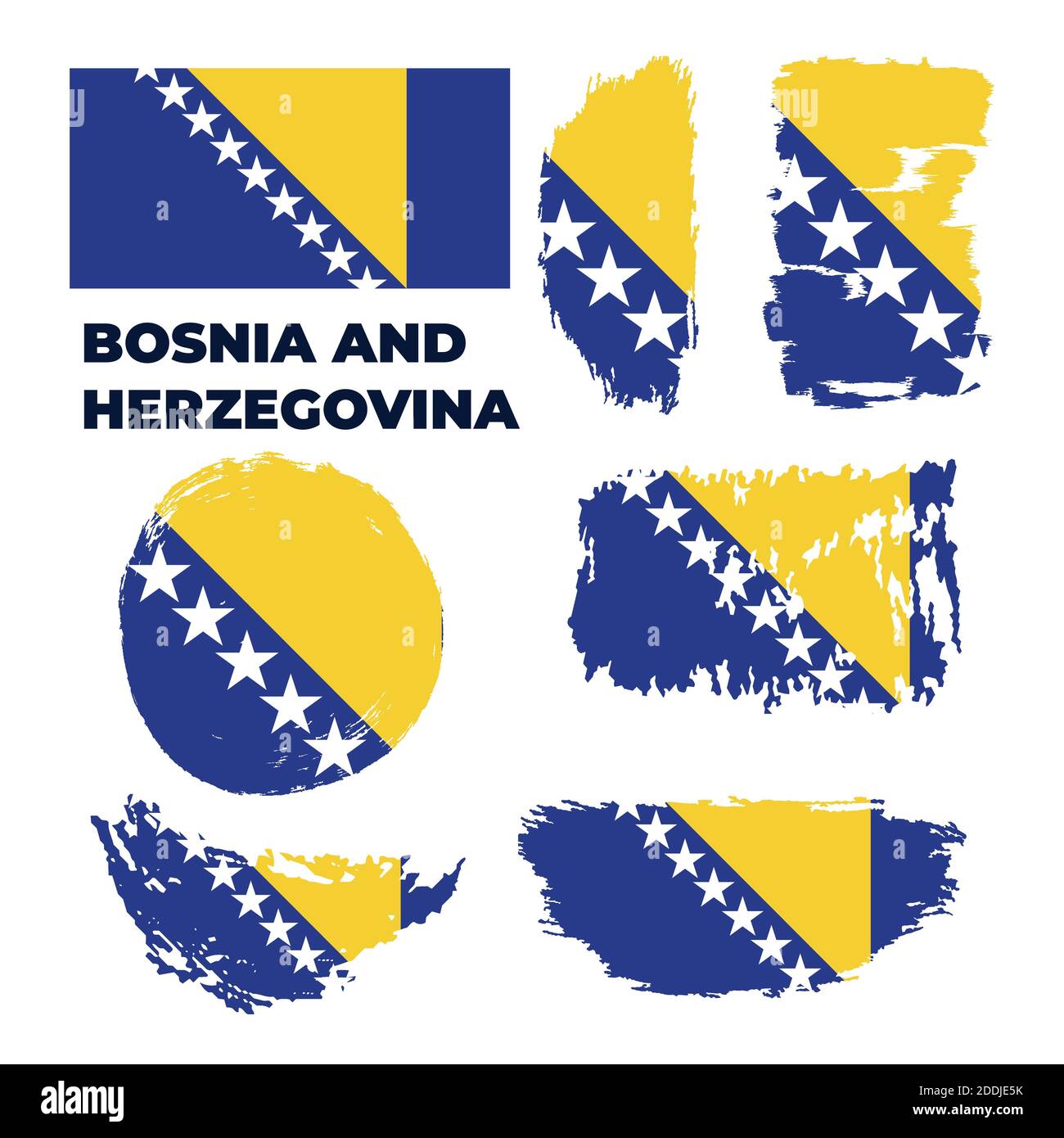 Official flag of bosnia Stock Vector Images - Alamy