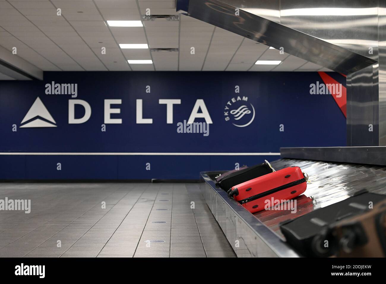 New York City, USA. 25th Nov, 2020. Delta Airline signage at LaGuardia ...