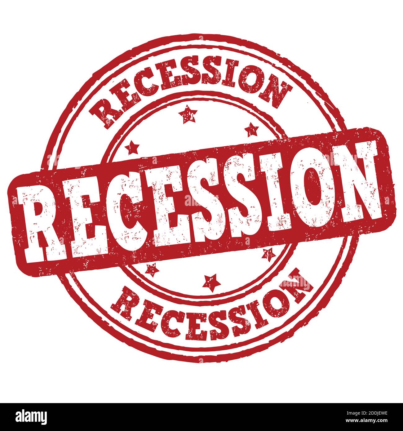 Recession grunge rubber stamp on white backround, vector illustration ...
