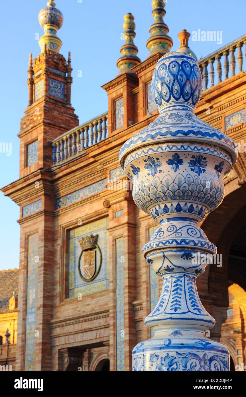 Plaza de Espana (Spain Square) in Seville, Spain Stock Photo - Alamy