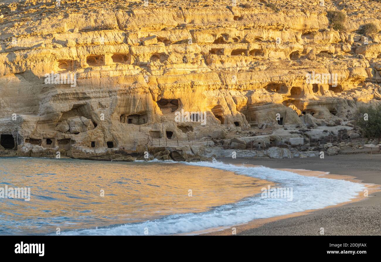 Stunning Roman catacombs carved on the sandstone cliffs above the ...