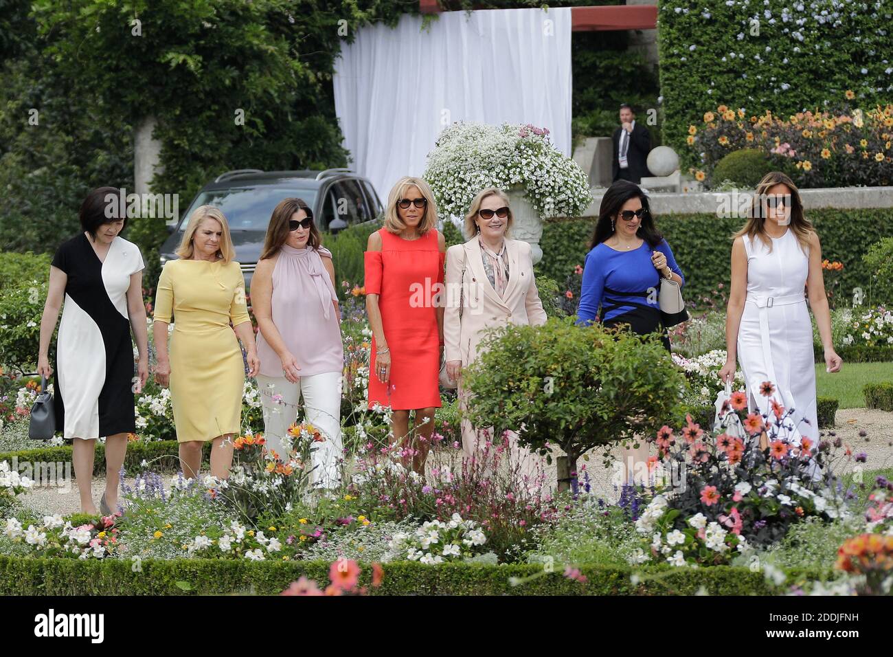 Brigitte Macron, wife of French President Emmanuel Macron, U.S. First ...